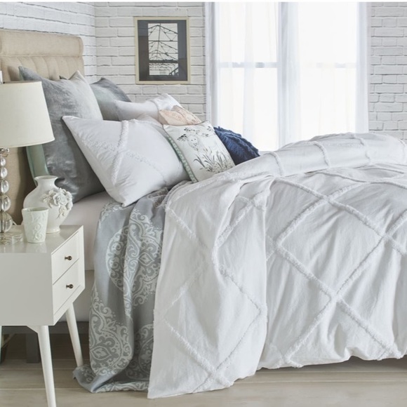Nordstrom | Bedding | Peri Home Fullqueen Duvet Cover Chenille Lattice ...